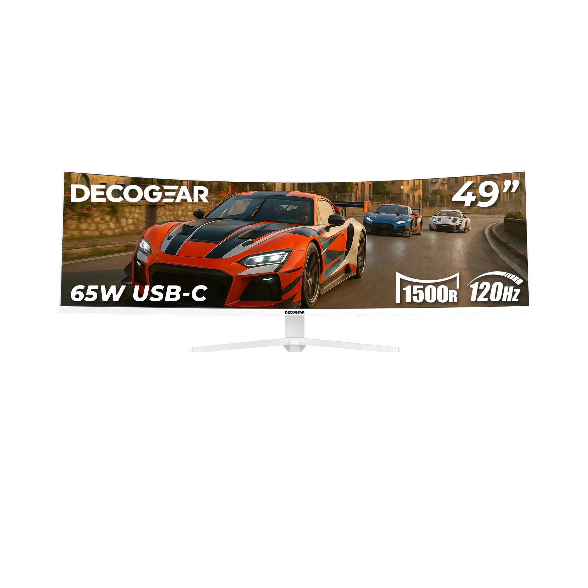 Deco Gear 49" White Curved DQHD Ultrawide Gaming Monitor | 5120x1440 ...
